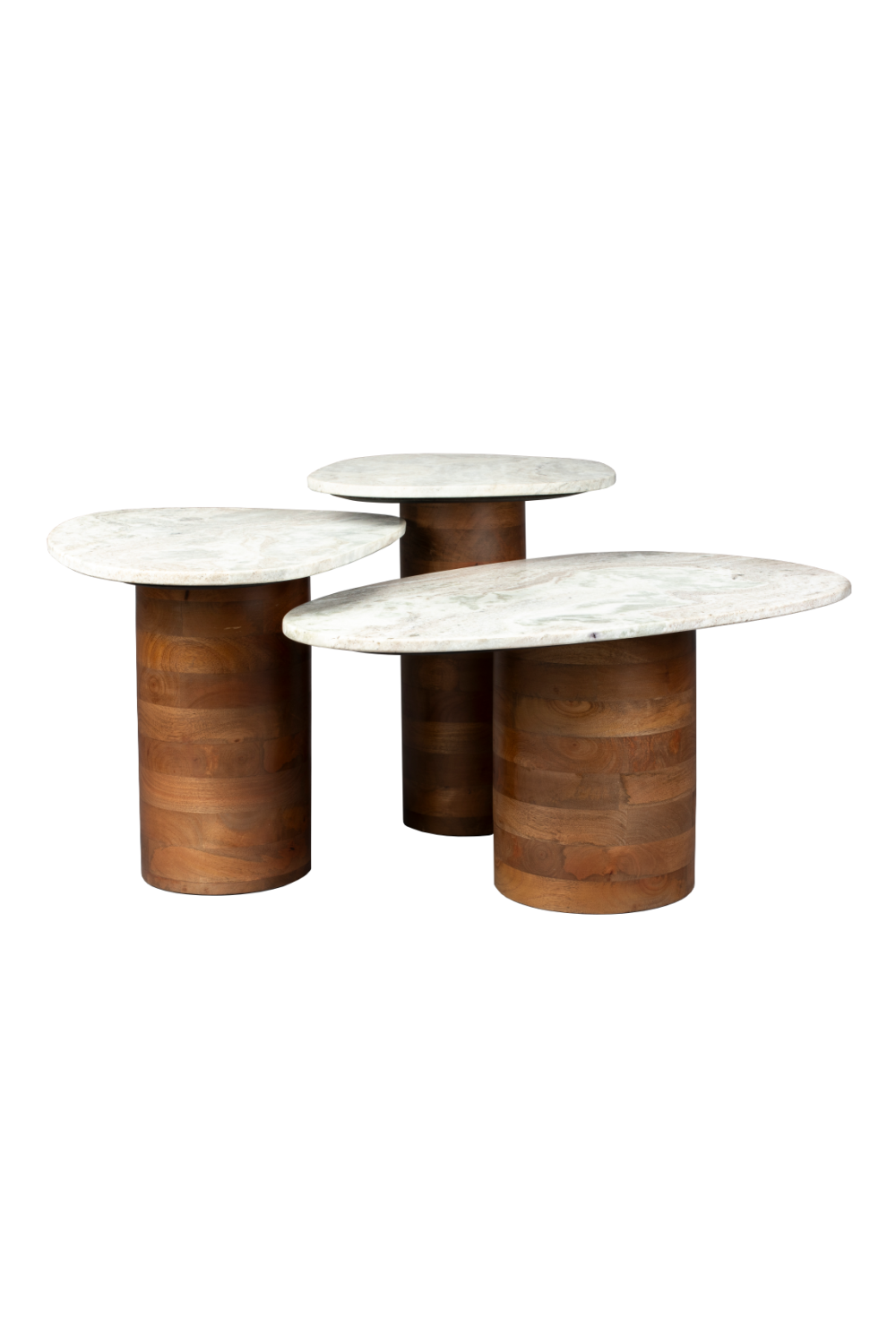 Marble Pedestal Side Tables (3) | Dutchbone Suki | Dutch Furniture ...