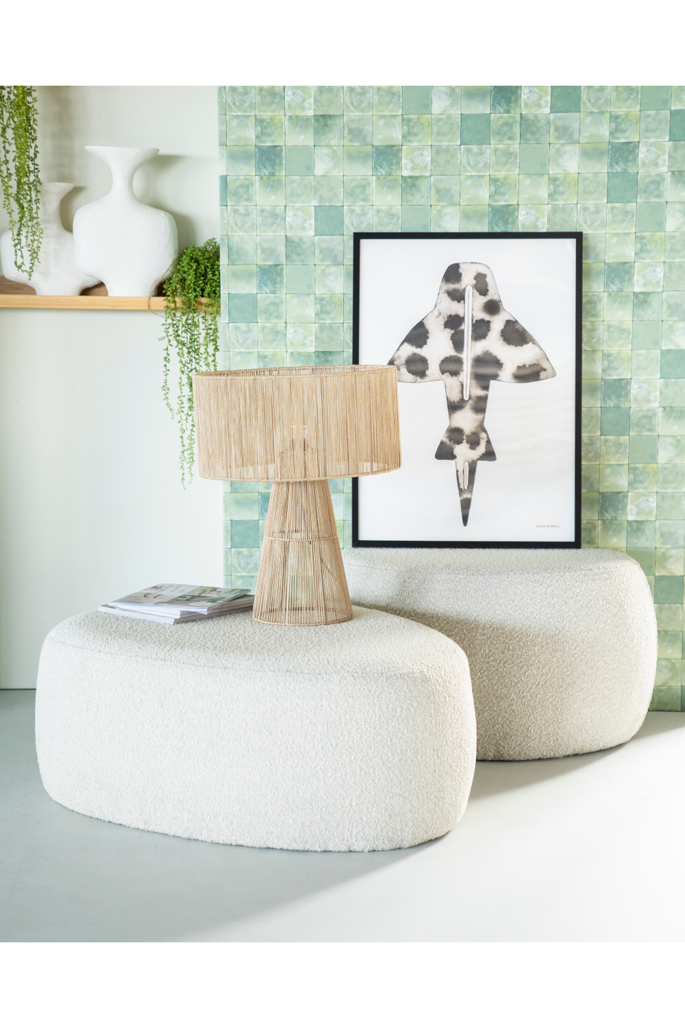 Beige Fabric Pouf S | Eleonora | Dutch Furniture – DUTCHFURNITURE.COM