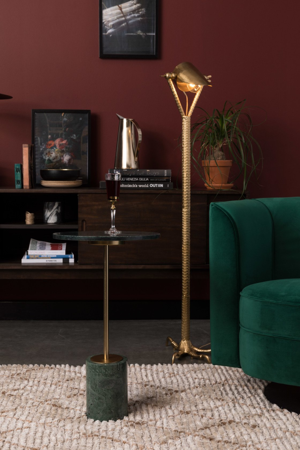 Green Round Marble End Table | Dutchbone Gunnar | Dutch Furniture ...