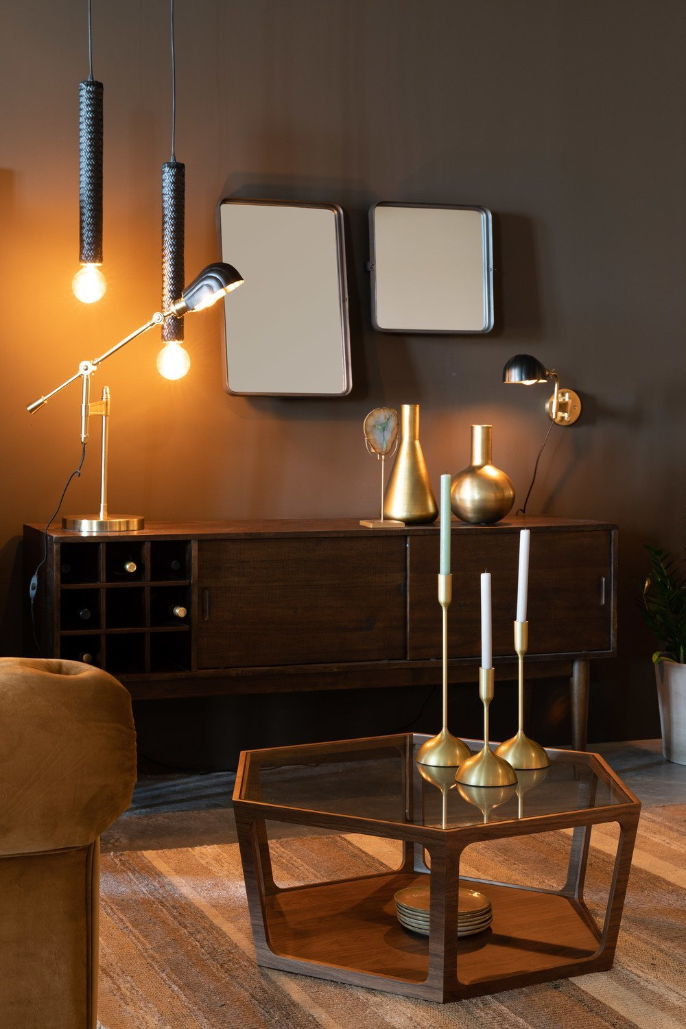 Glass Hexagon Coffee Table | Dutchbone Sita | Dutch Furniture – DUTCHFURNITURE.COM