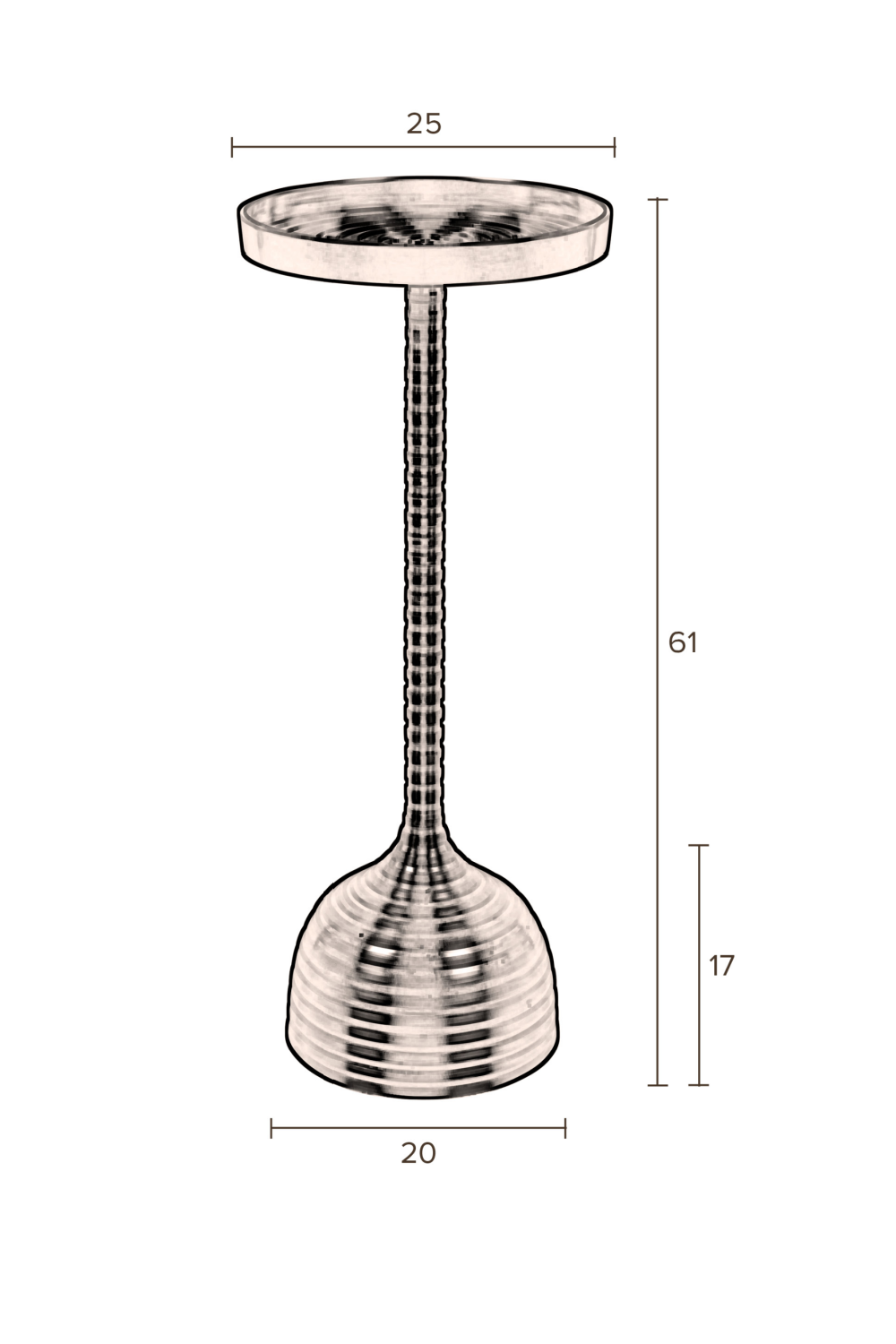 Black Aluminum Pedestal Side Table | Dutchbone | Dutch Furniture ...