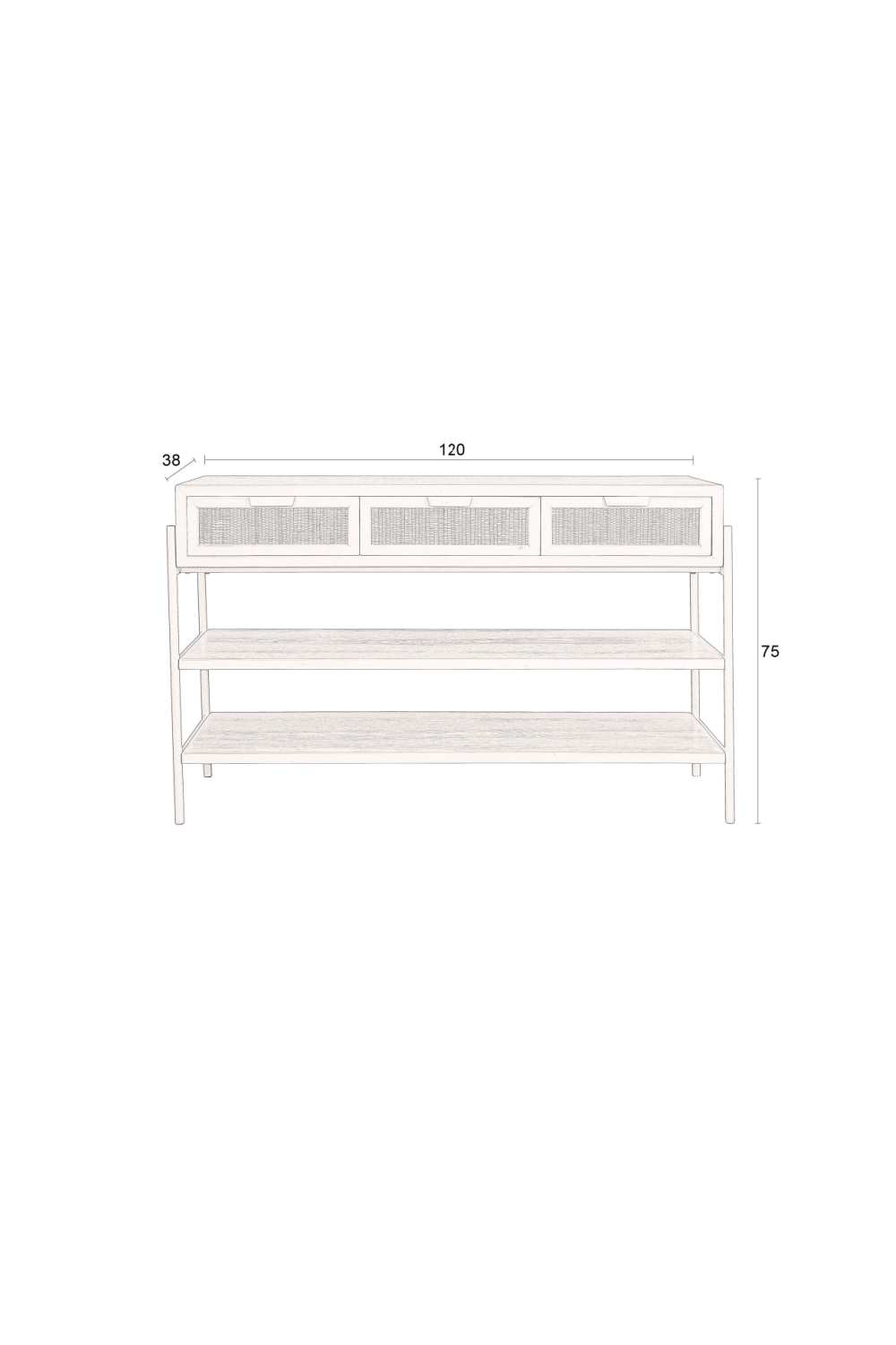 Rattan Console Table | Dutchbone Yasu | Dutch Furniture ...