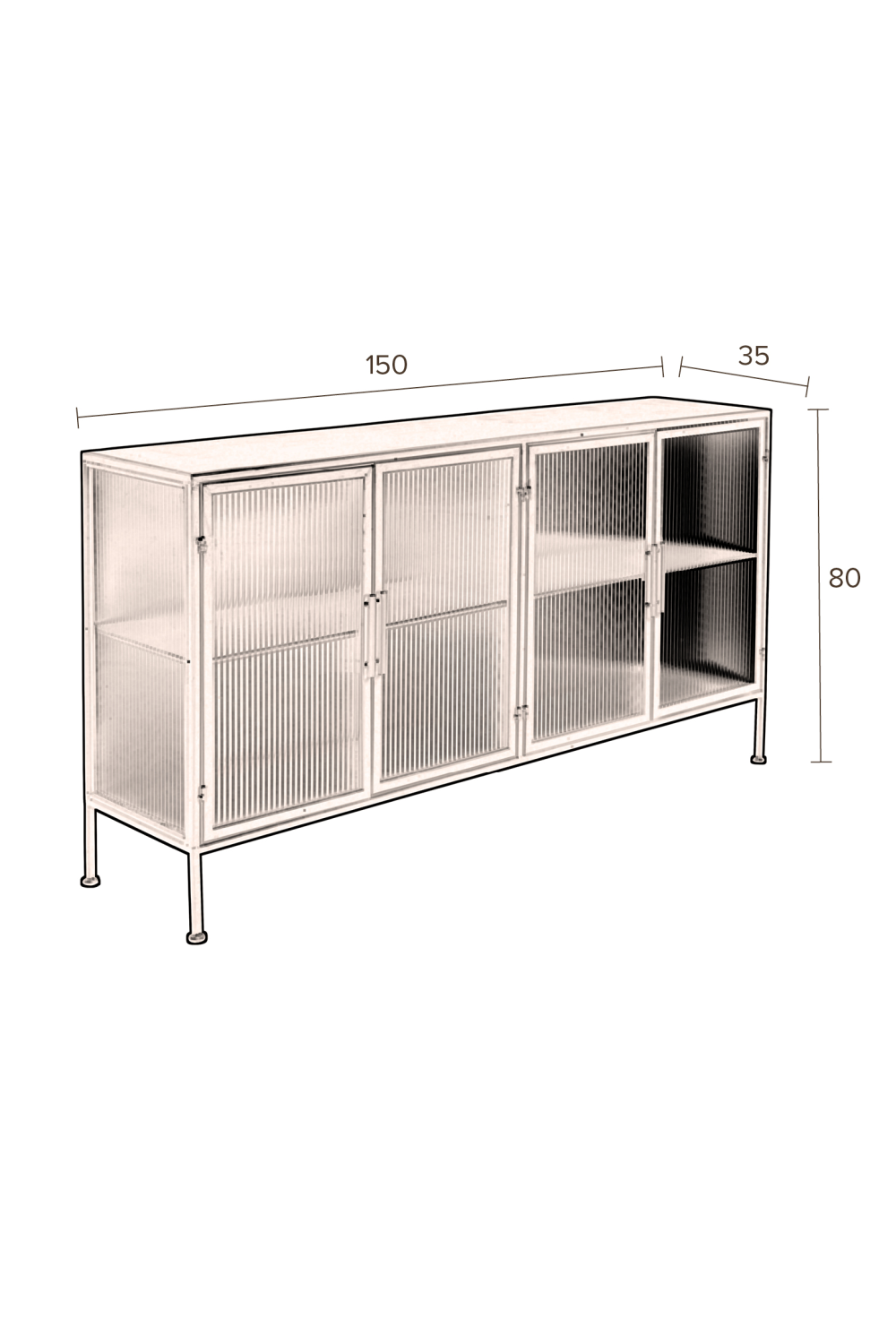 Black Metal Sideboard | Dutchbone Boli | Dutch Furniture ...