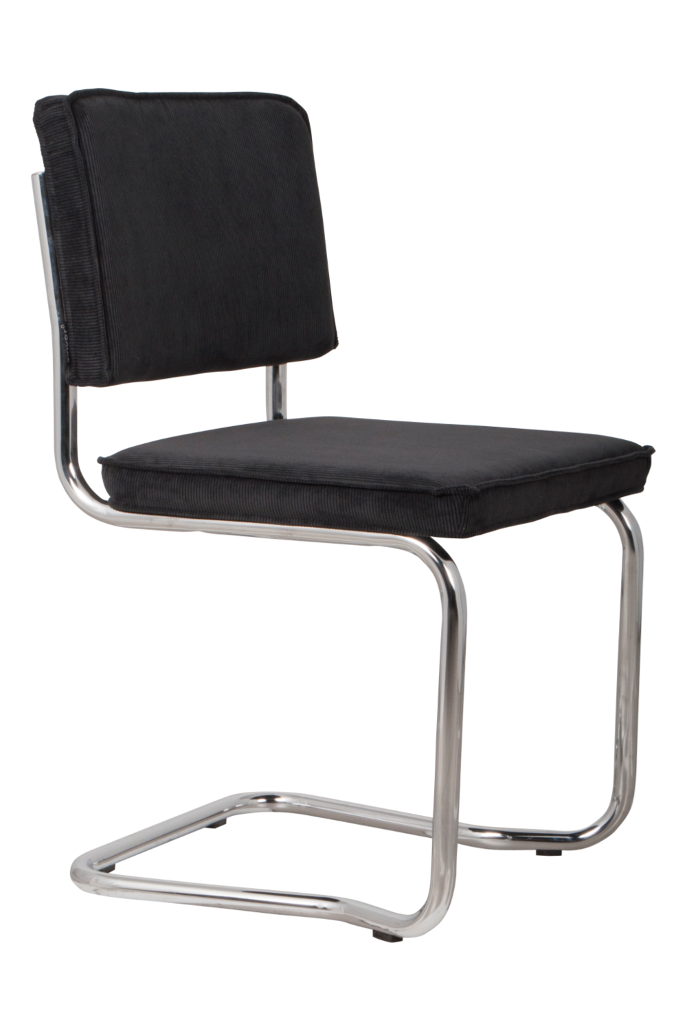 Black Rib Upholstered Dining Chairs (2) | Zuiver | Dutch Furniture ...